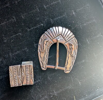 Important Vintage D.Reeves Silversmith Ranger 3 Piece Belt Buckle Set ...