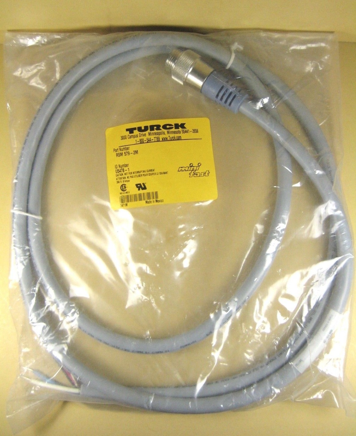 Turck RSM 579-2M Mini Fast Cable | eBay