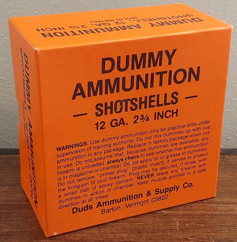 Vtg 2 Piece Shotshell Box DUDS AMMUNITION & SUPPLY Barton Vermont 12 ...
