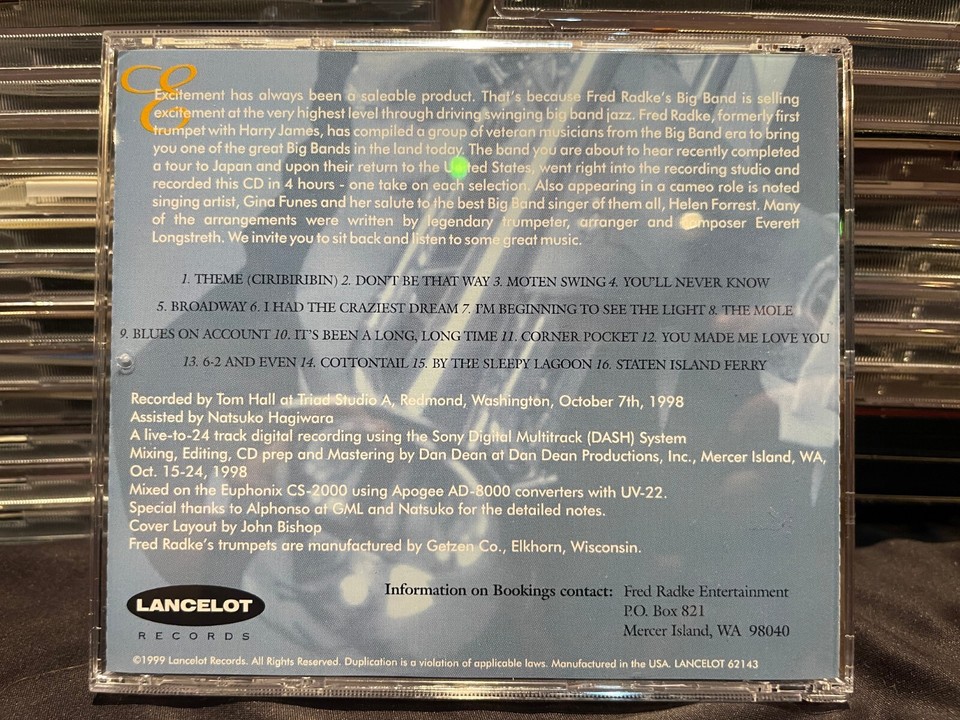 Fred Radke & his Swingin' Big Band: Reminiscing Harry Vol. 2 (CD, 1999 ...