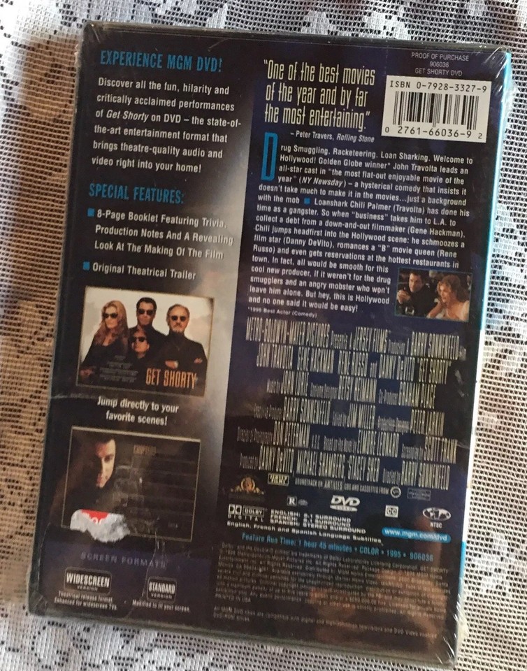 Get Shorty (DVD, 2009) Brand New Sealed John Travolta, Rene Russo Gene ...
