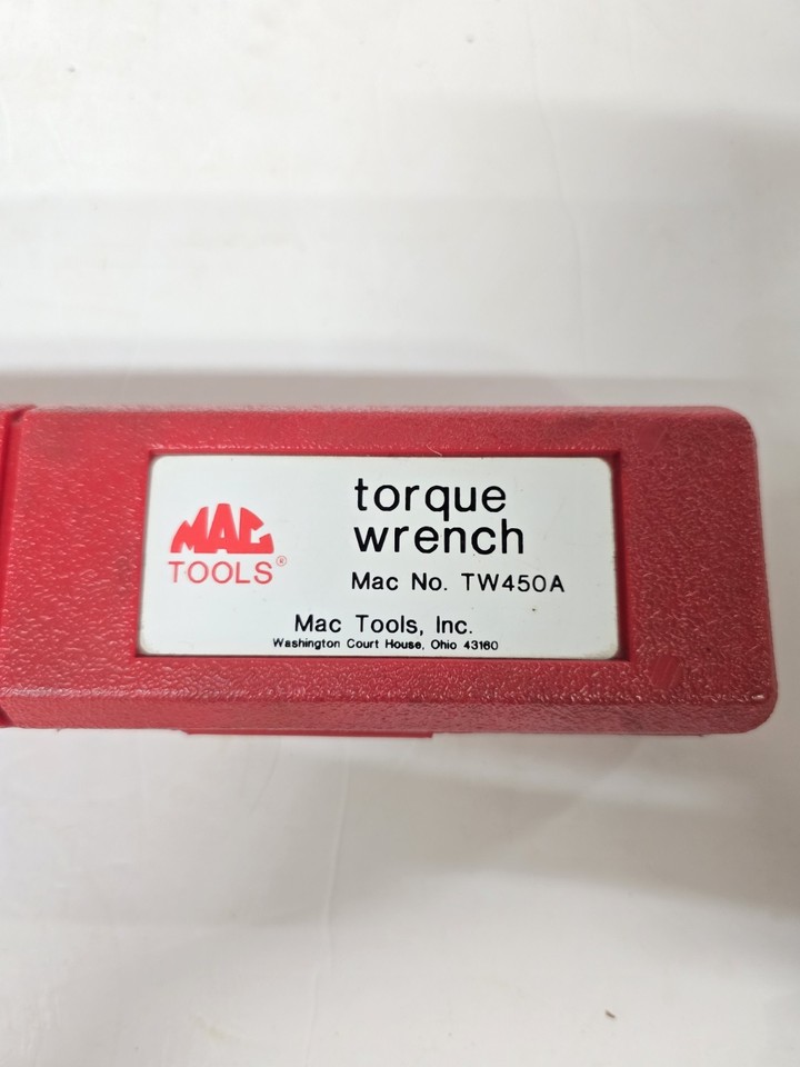 Mac Tools USA TW450A Micrometer Adjustable Torque Wrench 1/4" Drive - vintage | eBay Australia