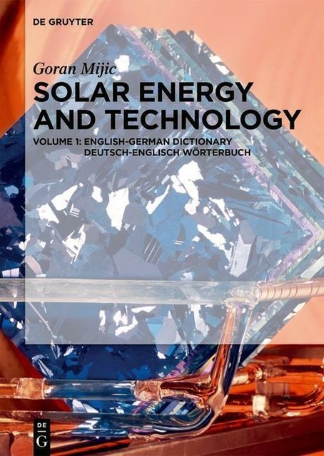 Solar Energy And Technology. English-German Dictionary / Deutsch ...