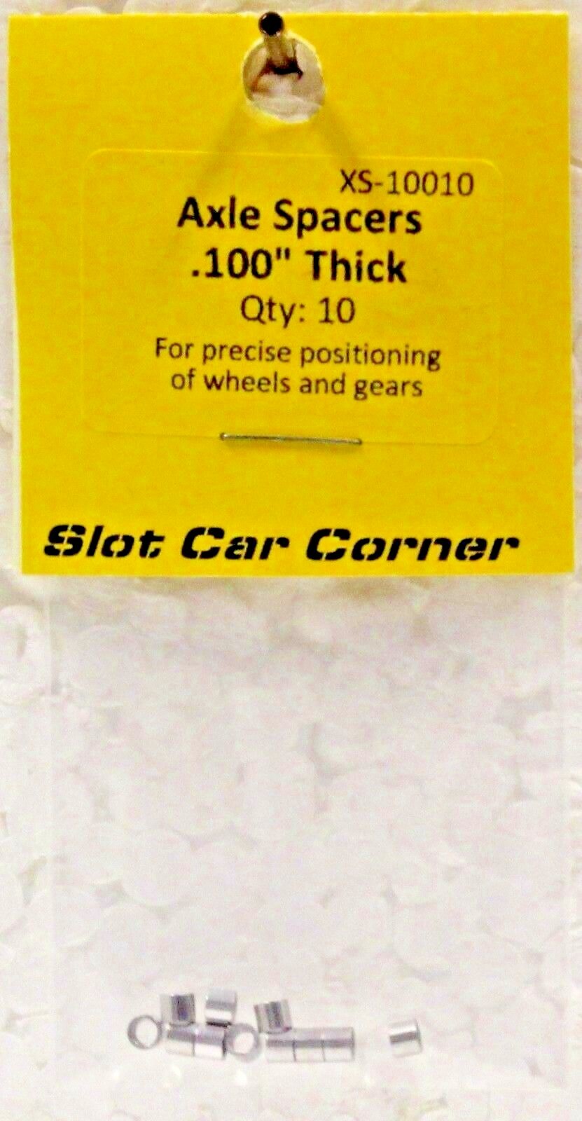 SLOT CAR CORNER XS-10010 AXLE SPACERS .100 THICK 10 ALUMINUM 3/32 part ...