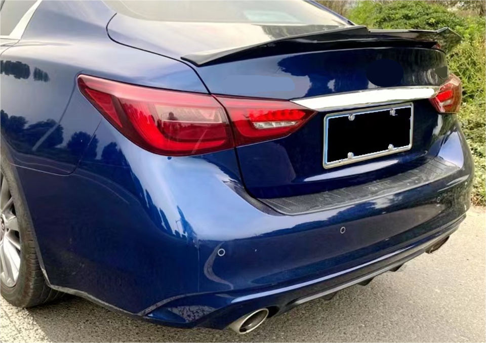 Rear Spoiler PSM Style Wing For 2014-2024 Infiniti Q50 Sedan 4DR ...