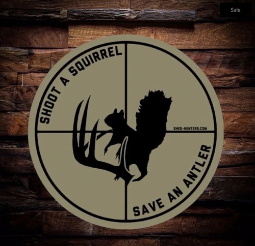 Shed Hunting Squirrel Hunter Antler Sticker Hunting Decal | eBay