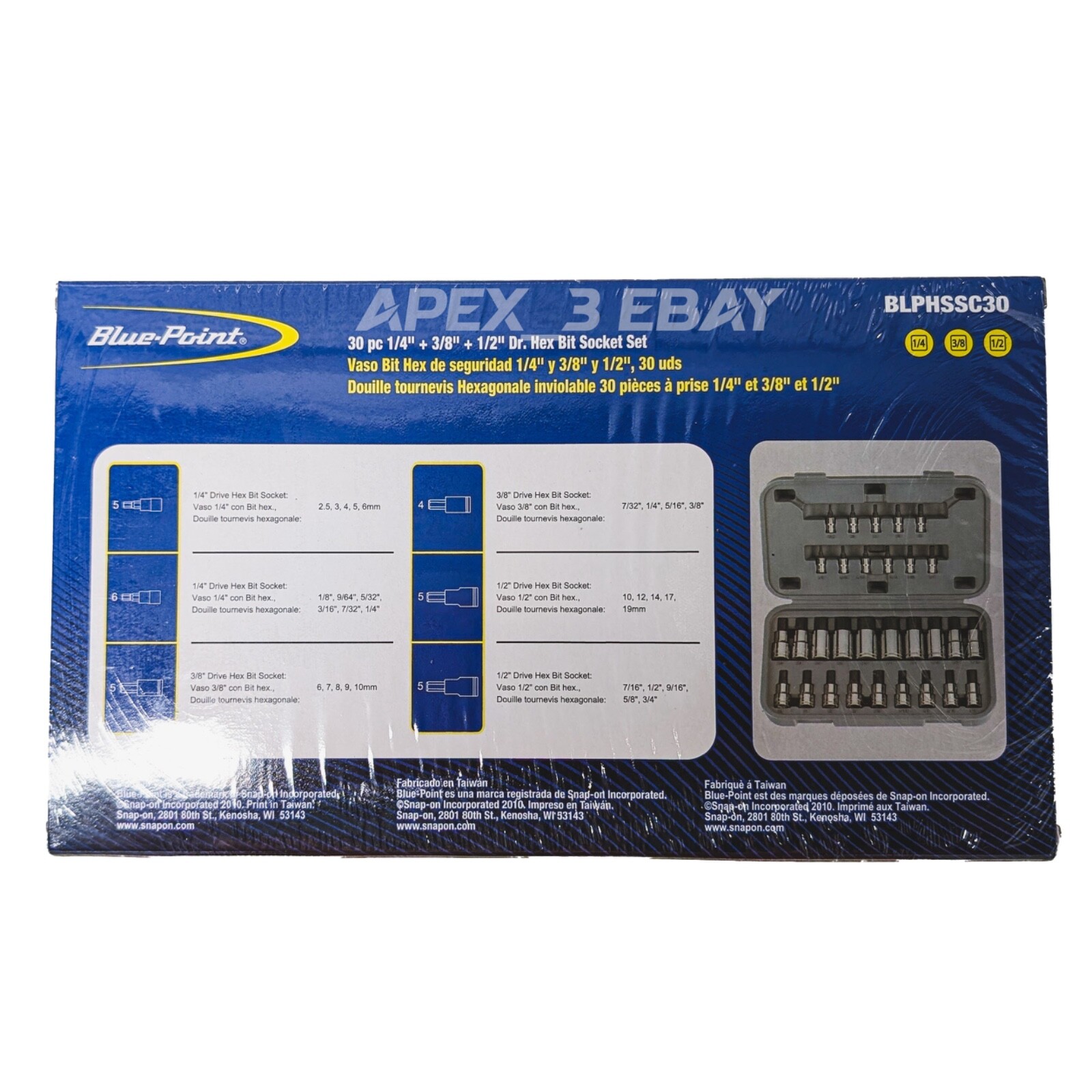 Blue Point 30pc Metric Hex Bit Socket Set BLPHSSC30 for sale online | eBay