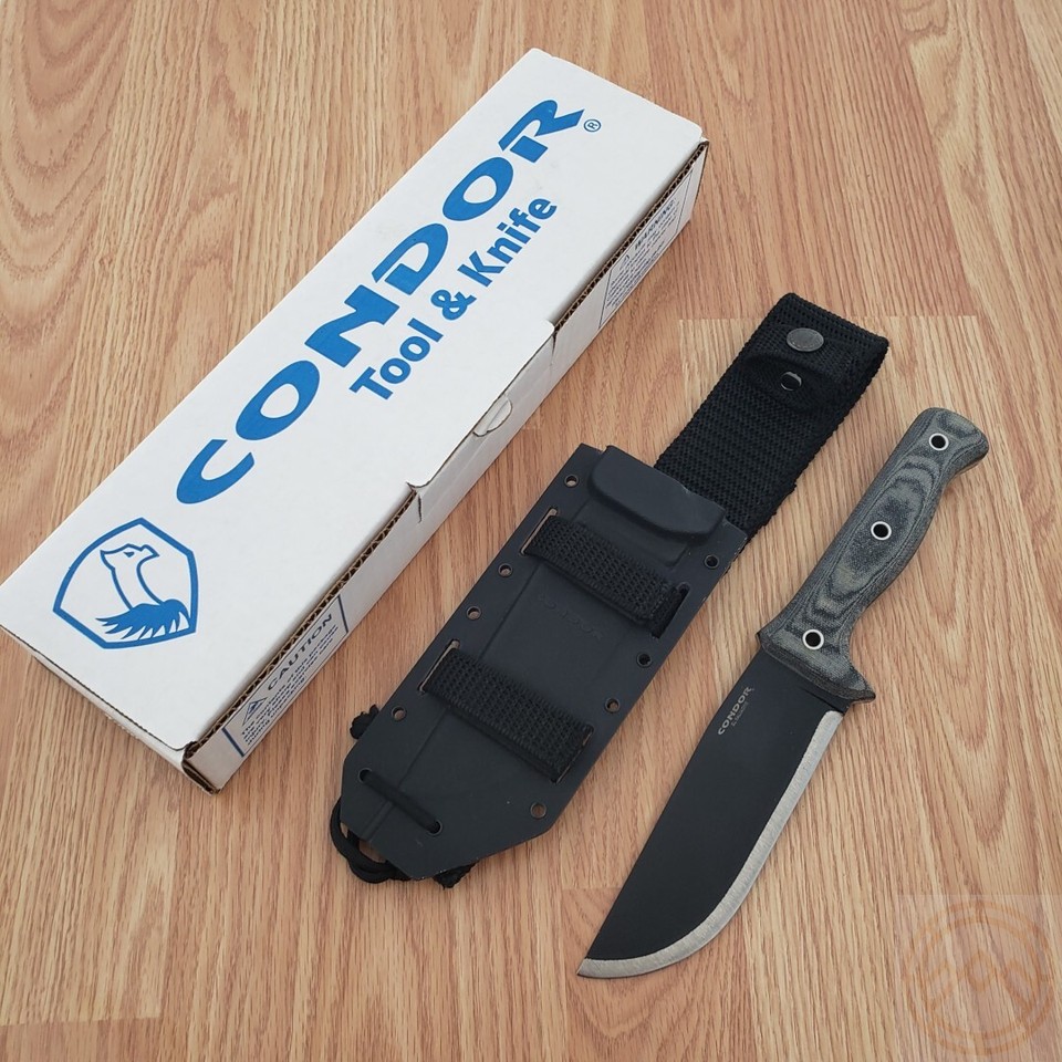 Condor Crotalus Fixed Knife 6.63" 1075HC Steel Full Tang Blade Micarta ...