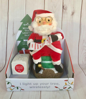 Hallmark 2023 Musical Tree Lighting Santa With Sound Wireless | eBay