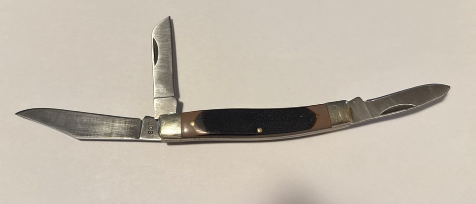 Vintage Schrade Old Timer 80T Pocket Knife Vintage 3 Blade Made USA | eBay