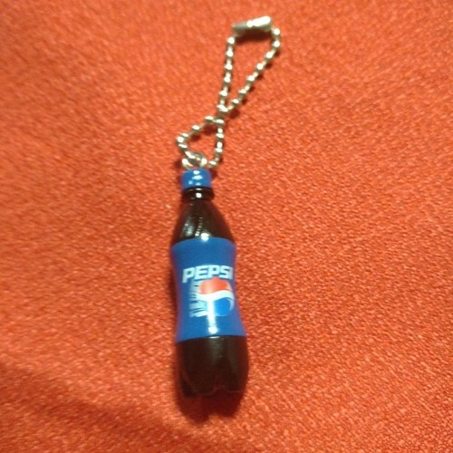 Pepsi Bottle Keychain Collectible Blue Black Drink Logo Pendant | eBay ...