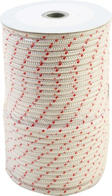 SP1 Nylon Starter Rope - Polyester - White/Red - 7/32in. Diameter - 85 ...