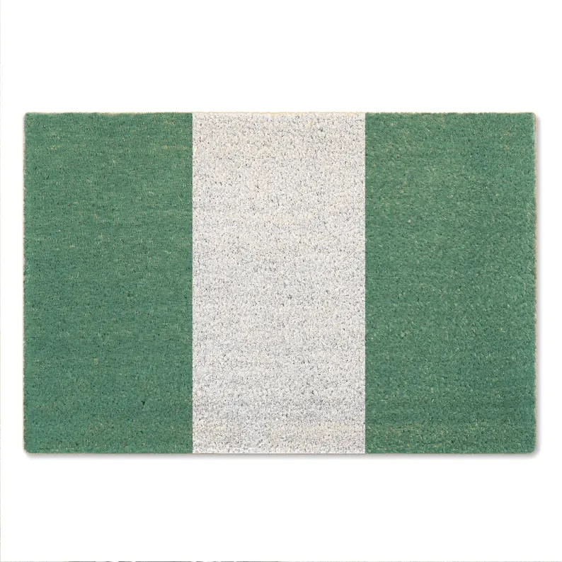 Nigeria Flag Doormat, Nigerian Indoor Front Welcome Entrance Coir Door ...