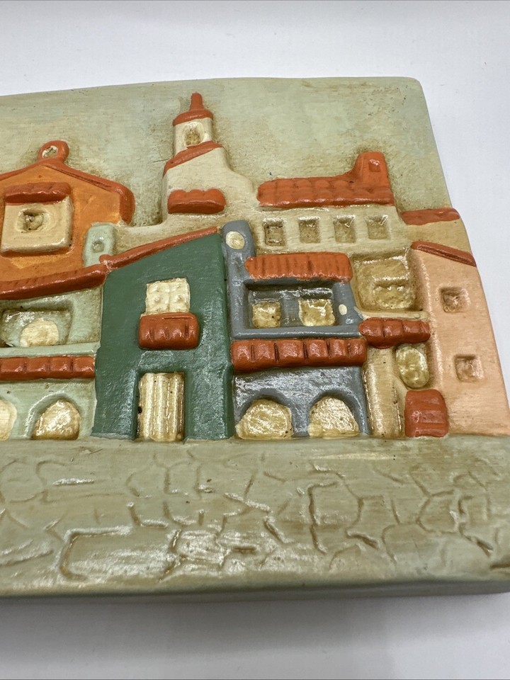 Mediterranean Style Village Wall Plaque Tile 4x6 | eBay