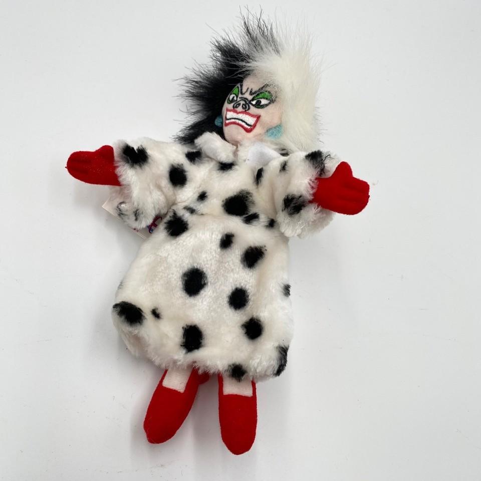 Disney Store 101 Dalmatians Lot 3 Plush Cruella De Vil & Lucky Jewel ...