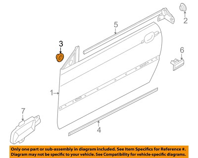 BMW OEM 95-18 323Ci Rear Door Door Components-Door Shell Cap ...