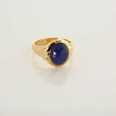 18K Yellow Gold Linde Star Sapphire Ring Size 7.25* | eBay