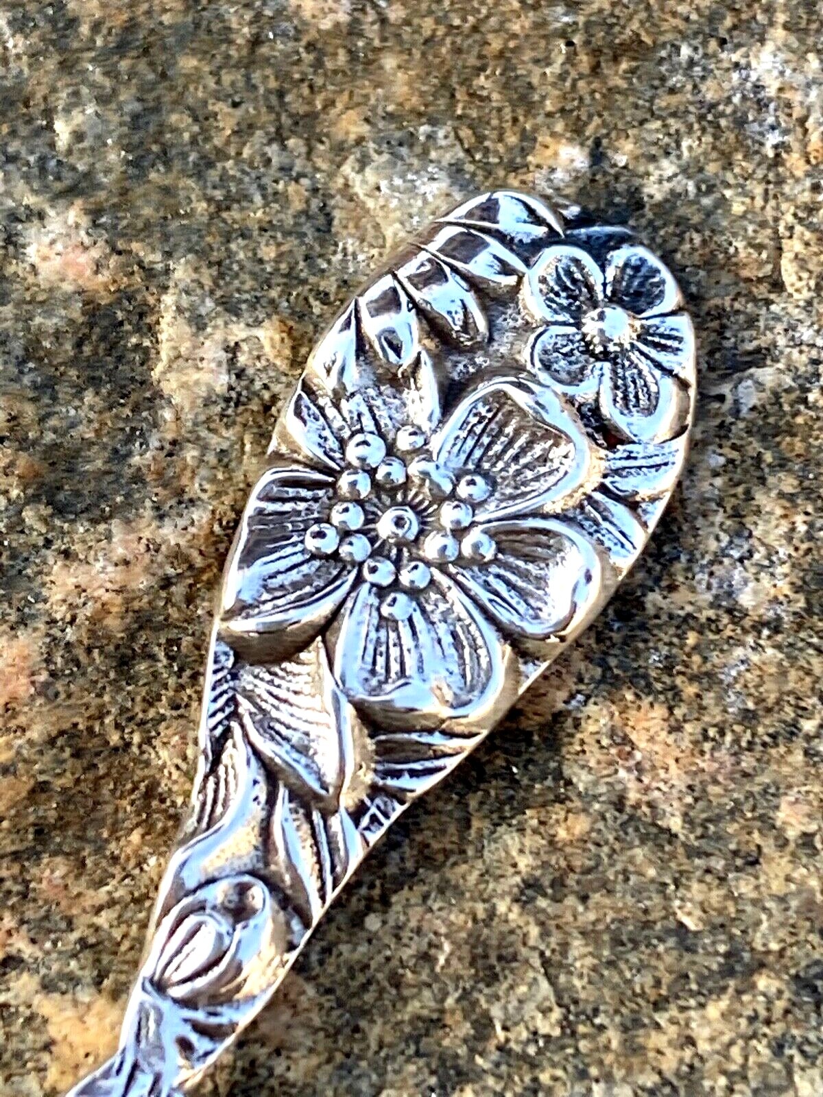 Vintage, Sterling Silver, Flower Salt Spoon, Hallmarked, 2.5", No ...