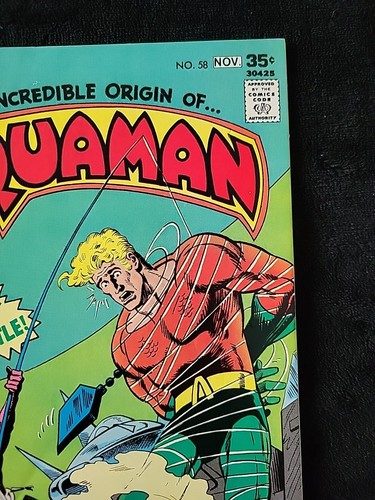 Aquaman #58 Comic DC 1977 Vs FIsherman Mera David Michelinie Jim Aparo ...