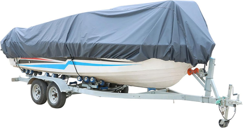 Heavy Duty 600D Marine Polyester Grade Canvas Trailerable Boat Cover ...
