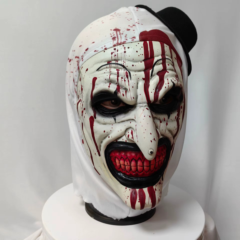 Scary Terrifier 3 Cosplay Mask Halloween Art The Clown Bloody Latex ...