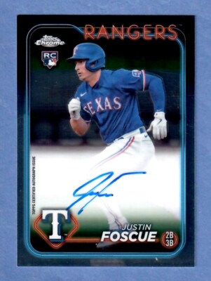2024 Topps Chrome #RA-JF Chrome Autograph Justin Foscue Rooke RC | eBay