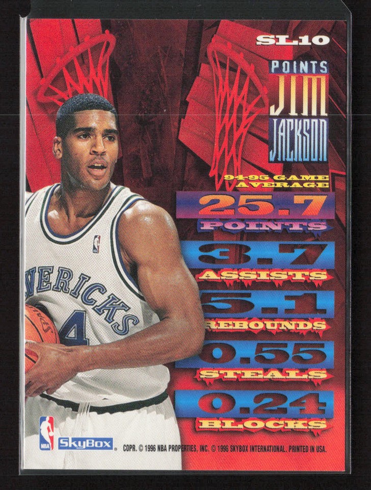 1995-96 Hoops Slamland #SL10 Jim Jackson Dallas Mavericks | eBay