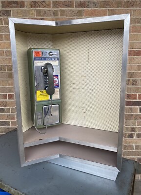 Vintage 60s Motel Lobby Phone Booth Push Button Payphone Telephone ...