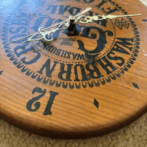 Washburn Crosby Gold Medal Flour Wooden Clock *Works* | eBay