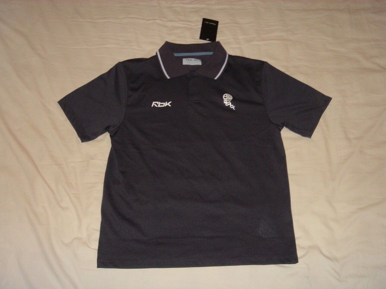 Bolton Wanderers Soccer Polo Reebok BWFC England RBK Football Shirt NEW ...