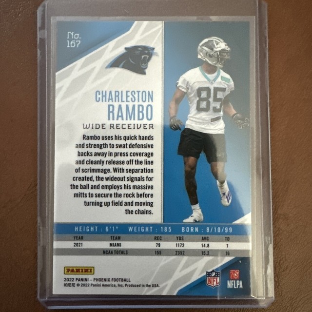2022 Panini Phoenix - Rookies #167 Charleston Rambo (RC) for sale ...