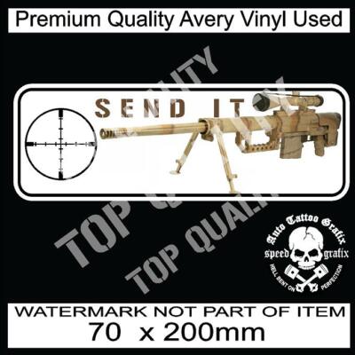 SEND IT SNIPER RIFLE DECAL STICKER MILITARY ARMY PATRIOTIC DECALS ...