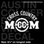 6.5" CROSS COUNTRY MOM vinyl decal car window laptop sticker - cc track ...