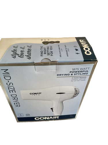 Conair mid-size Dryer 1875 Watts Model 247RN 2 speeds/heats NIB | eBay