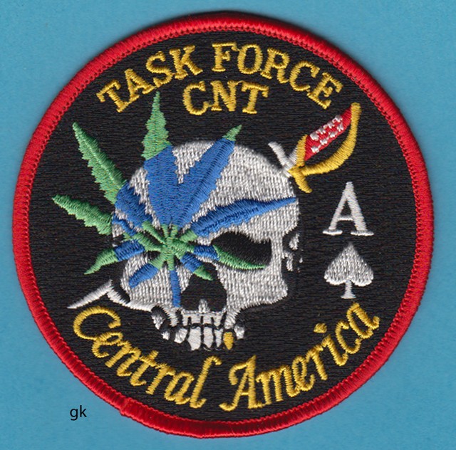 DEA Central America Drug Narcotics Task Force Marijuana Skull Patch for ...