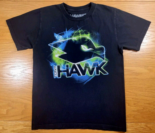 Tony Hawk T-Shirt Youth Medium Black Green Kids Skateboarding Outdoors ...