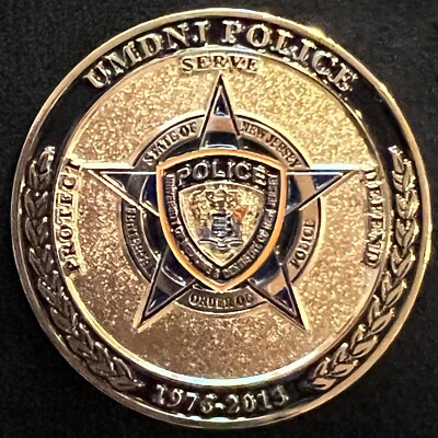 University of Medical & Dentistry of New Jersey Police Challenge Coin ...