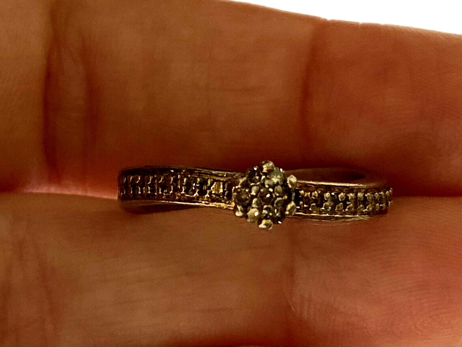 BGE Bradford Gold Exchange Sterling 9 Natural Diamond Ladies Band Ring ...