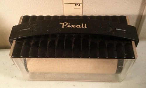 Vintage PIXALL Black Plastic Lint Roller Remover Gold Sparkles 1950's ...