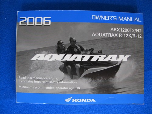 Honda 2006 Aquatrax ARX1200 T2/N2 NEW Owners Service Parts Manuals On ...