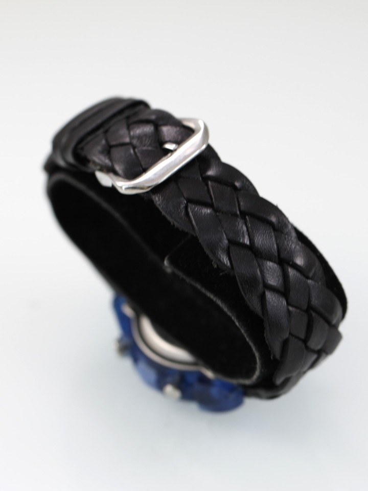 Fossil FSL Watch Women 8Lap Date Light Alarm Chron Black Leather 100m ...