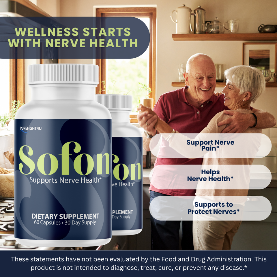 Sofon Capsules, Natural Nerve Support Formula Supplement - 60 Capsules ...