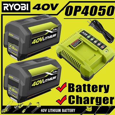For Ryobi 40V 6 Ah Lithium Ion Battery 40-Volt OP40605VNM OP40602 ...