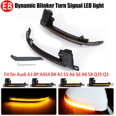Side Mirror Turn Signal Sequential Light Indicator Audi A3 A4 S5 B8 A6 ...