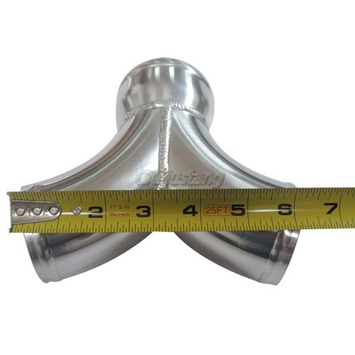 2.5" Merge to 3" Alum Y Pipe Tube Dual Air Intake Twin Turbo ...