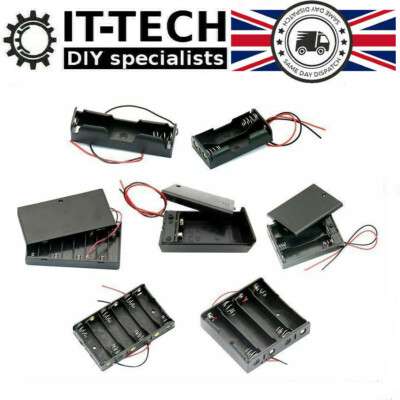 Battery Holder Box Storage Case Pack 1x 2x 3x 4x 18650 3.7V AA 1.5V PP3 ...