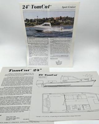 TOMCAT 24 CATAMARAN Boat 1997 Sales Literature Flyer Brochures | eBay