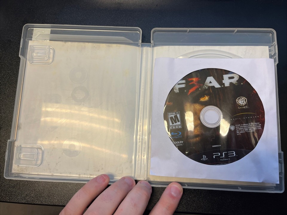 A6 - FEAR 3 (PS3, Sony PlayStation 3, 2011) F.E.A.R 3 Disc and case ...