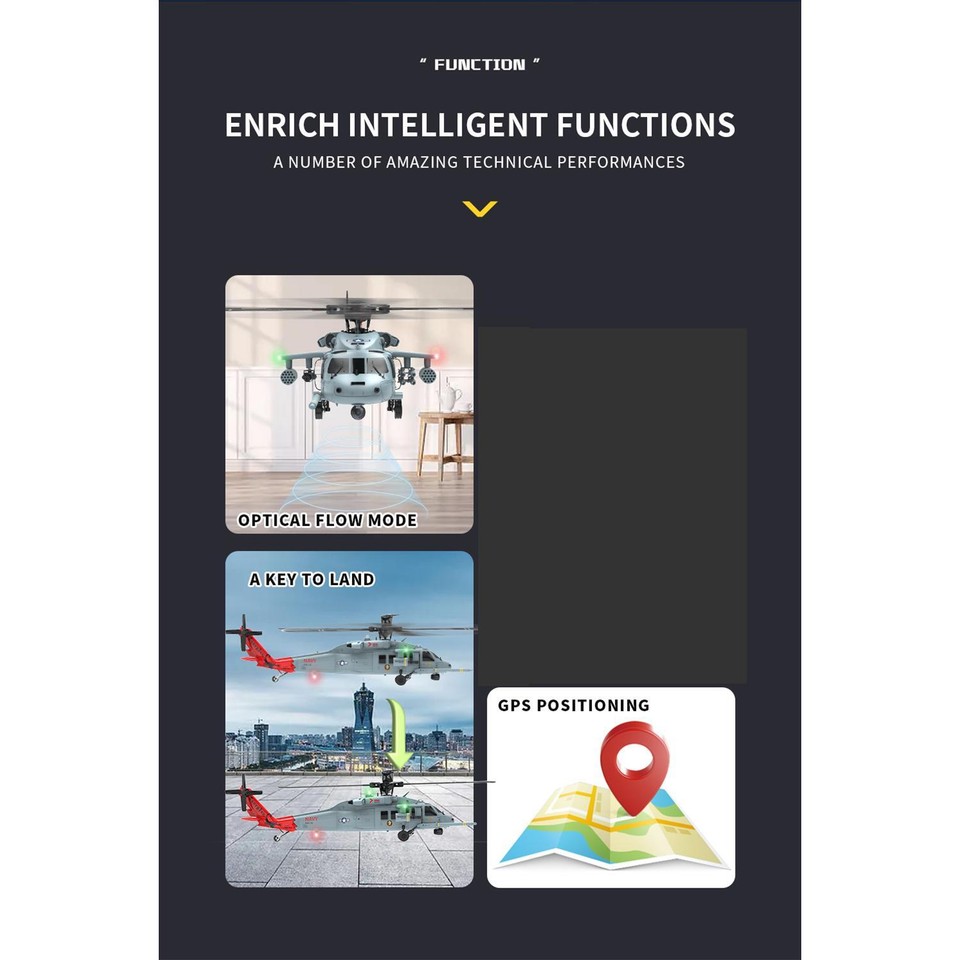 RC Helicopter F09-H 1/47 Scale Naval Rescue Aircraft SH60 6CH Aircraft ...