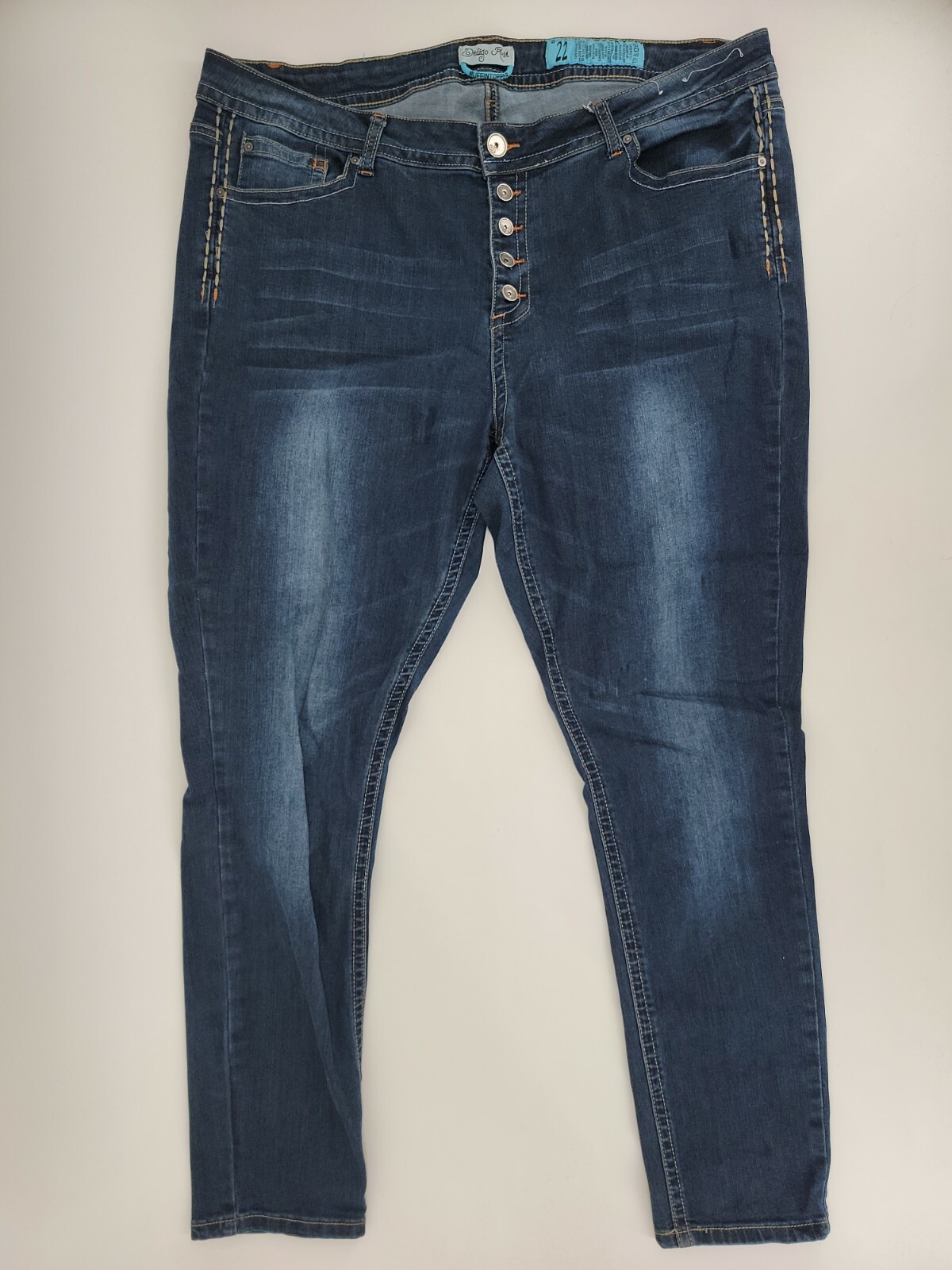 Womens Indigo Rein Muffin Topper Blue Denim Jeans Sk… - Gem